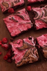 Raspberry Cheesecake Swirled Brownies - The Seaside Baker