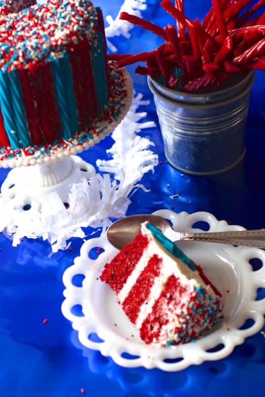 Red Velvet Twizzler Cake - The Seaside Baker