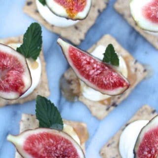 Fig and Mascarpone Cracker Appetizers - The Seaside Baker