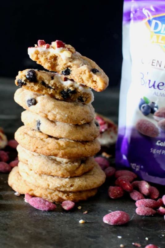 Blueberry Almond Butter Cookies - The Seaside Baker
