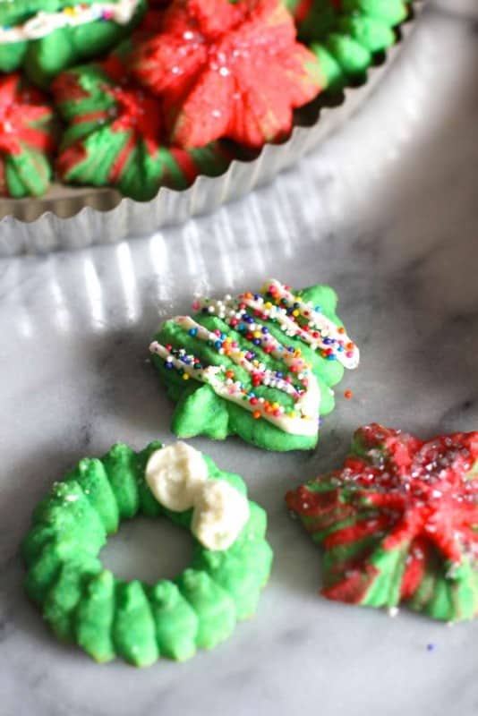Christmas Spritz Cookies - The Seaside Baker