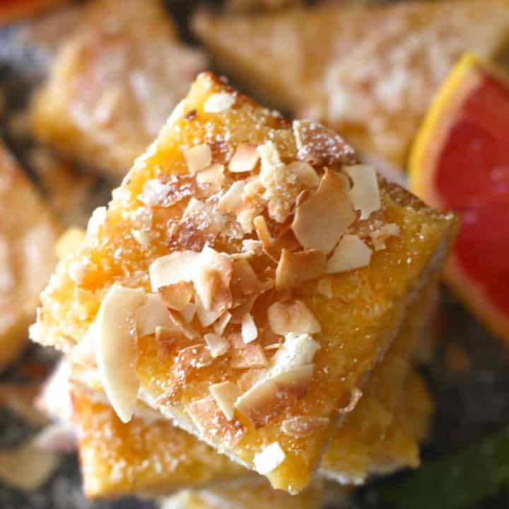Grapefruit Coconut Bars - The Seaside Baker