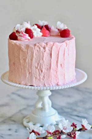 Fresh Raspberry Cream Cake - The Seaside Baker