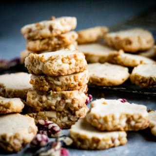 Brown Sugar Walnut Shortbread Cookies - The Seaside Baker