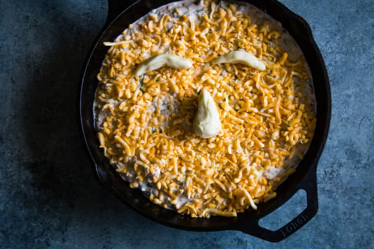 Halloween Face Pie Dip - The Seaside Baker