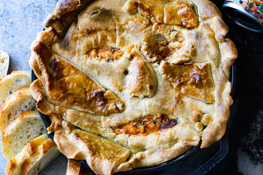 Halloween Face Pie Dip - The Seaside Baker