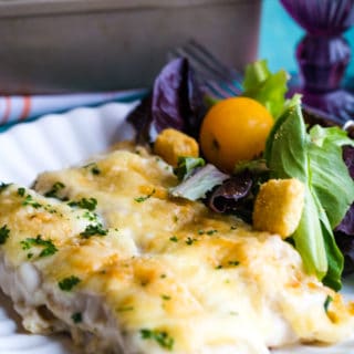 Chicken Broccoli Stuffed Crepe Casserole - The Seaside Baker