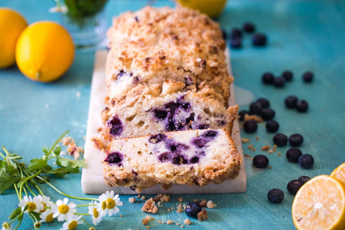 Lemon Blueberry Streusel Loaf Video The Seaside Baker