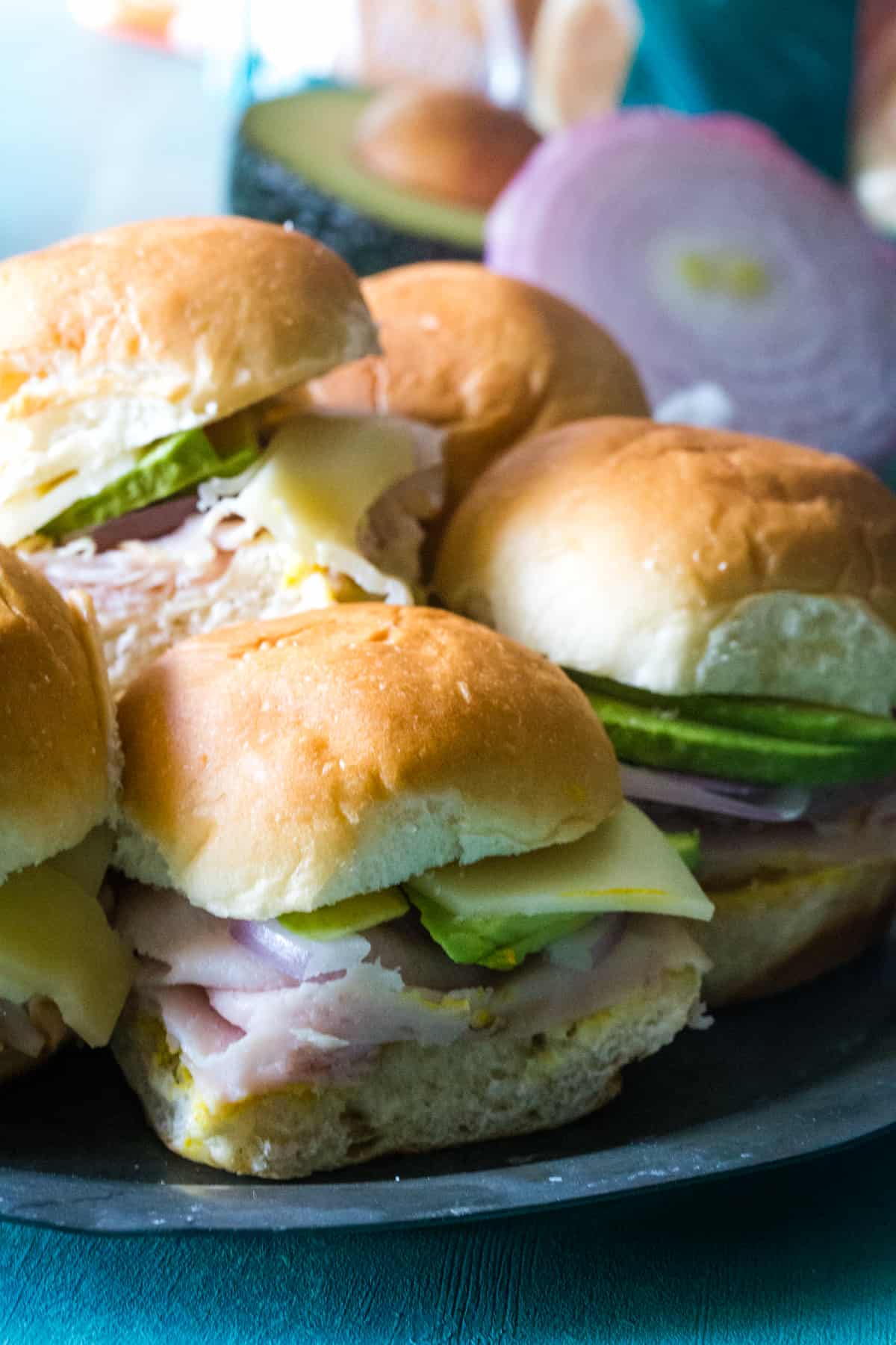 Avocado Turkey Sliders with Chipotle Dipping Sauce - The Seaside Baker