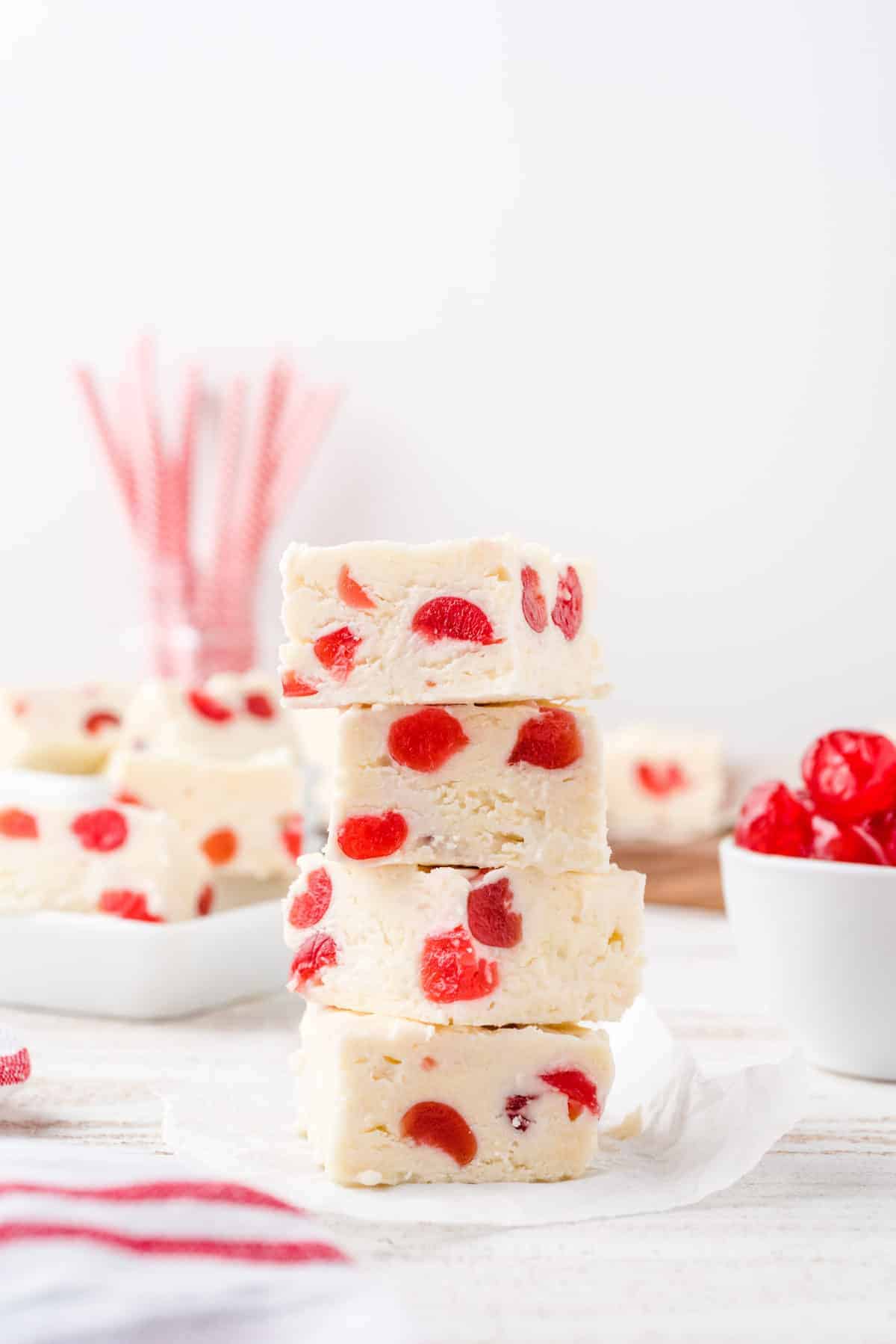 Cherry Cheesecake Fudge - The Seaside Baker