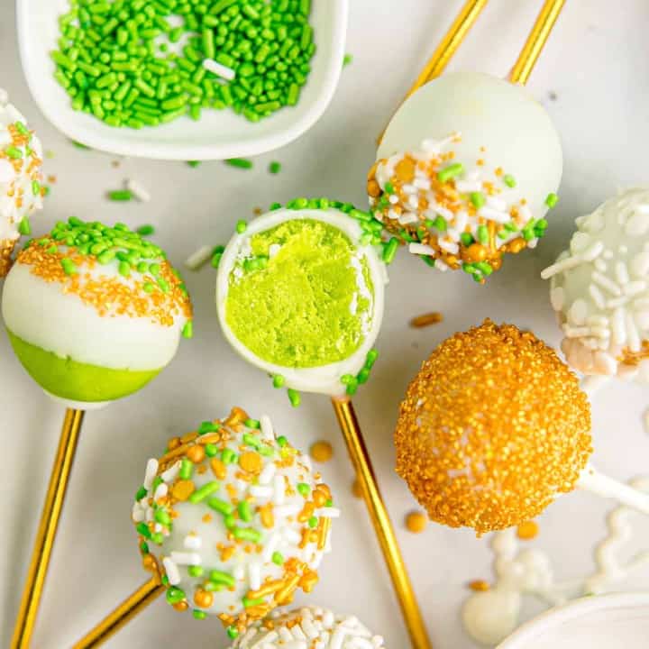 Green Cake Pops - The Seaside Baker