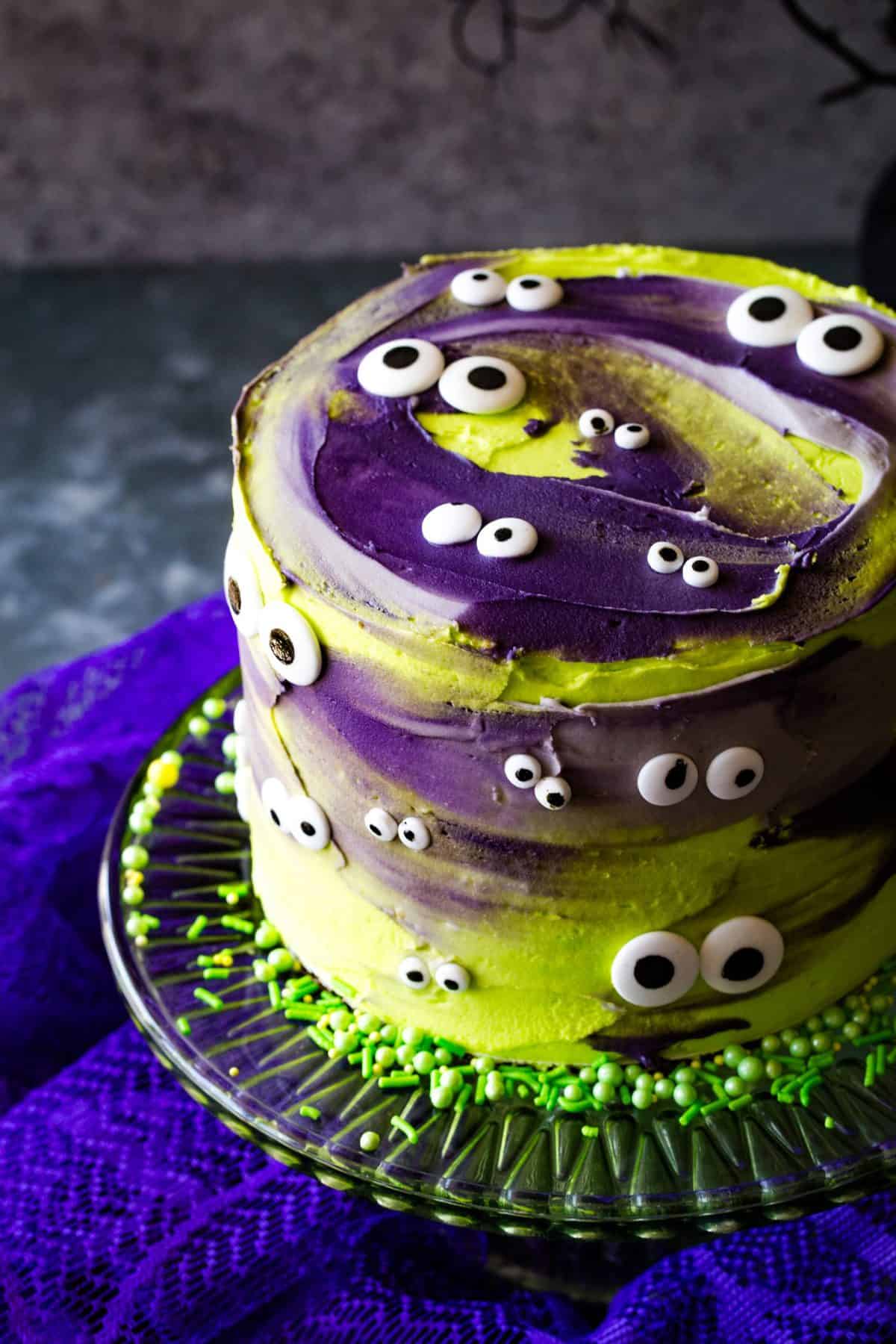 Monster Halloween Cake - The Seaside Baker