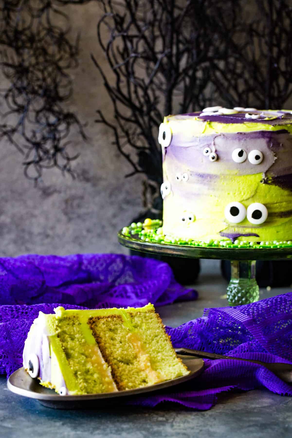 Monster Halloween Cake - The Seaside Baker