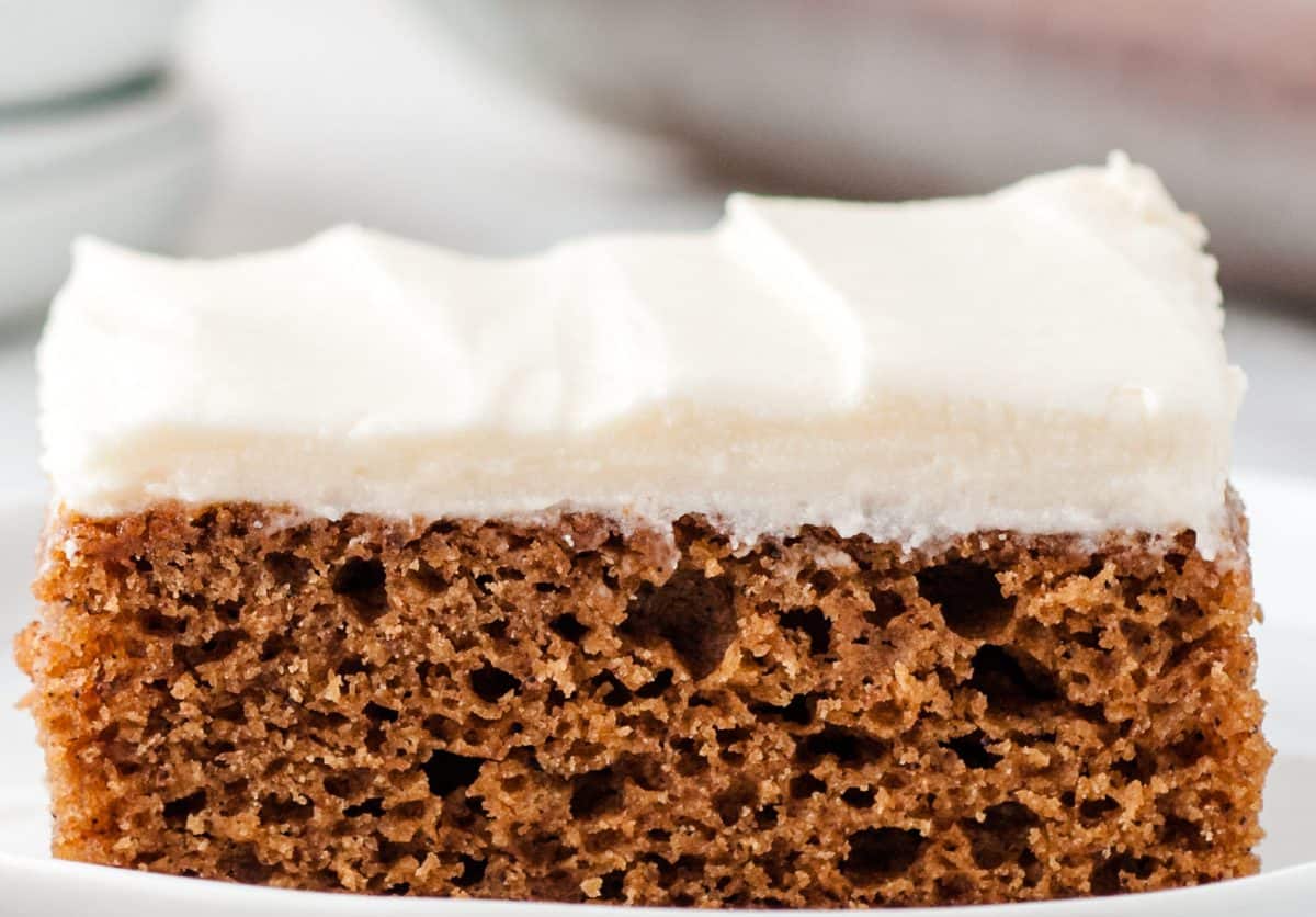 Frosted Gingerbread Cookie Bars - The Seaside Baker
