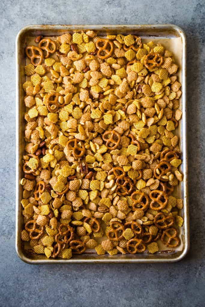 Rosemary Garlic Chex Mix - The Seaside Baker