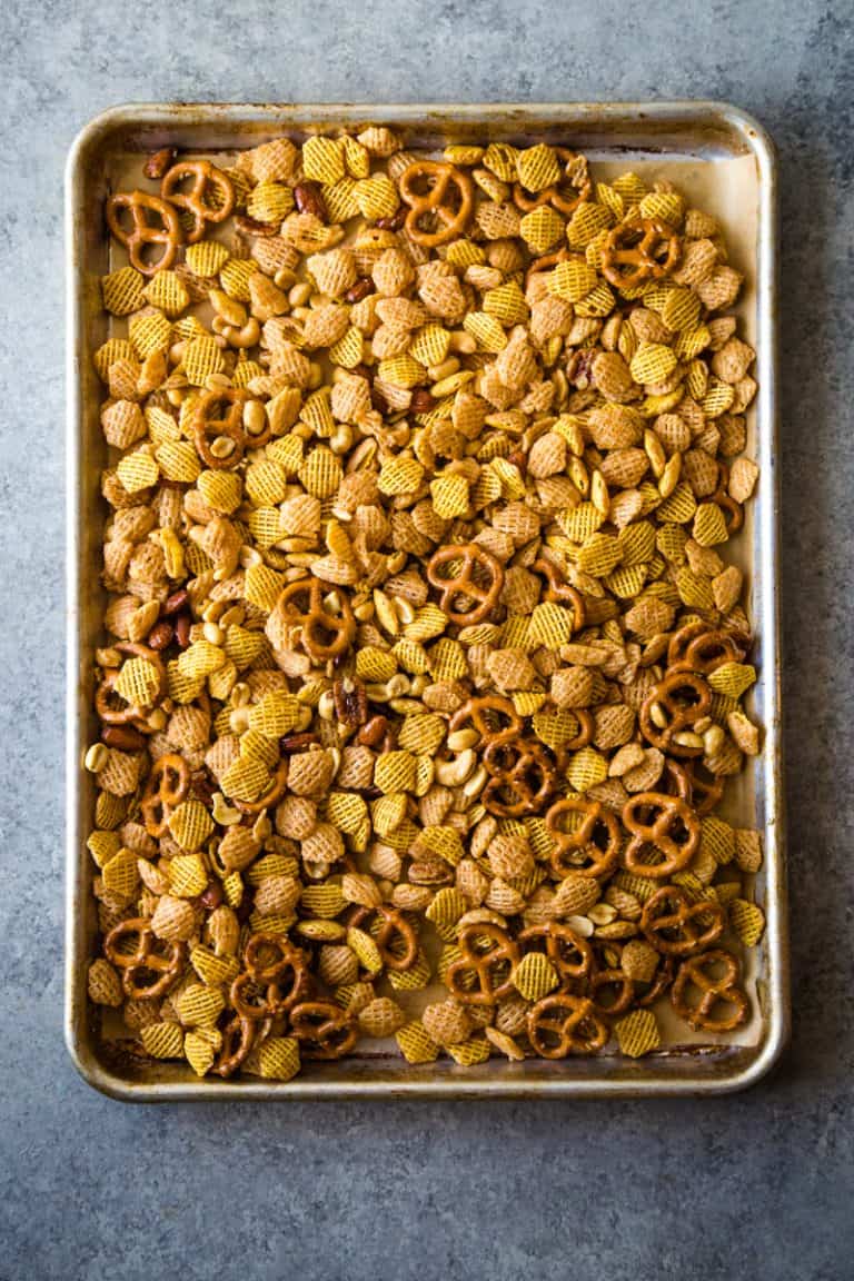 Rosemary Garlic Chex Mix - The Seaside Baker