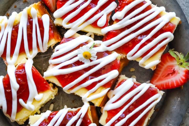 Philadelphia Strawberry Cheesecake Snack Bars - The Seaside Baker