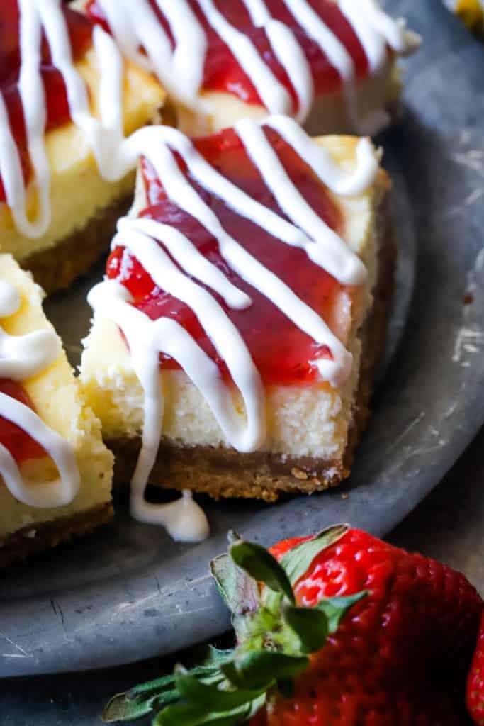 Philadelphia Strawberry Cheesecake Snack Bars - The Seaside Baker