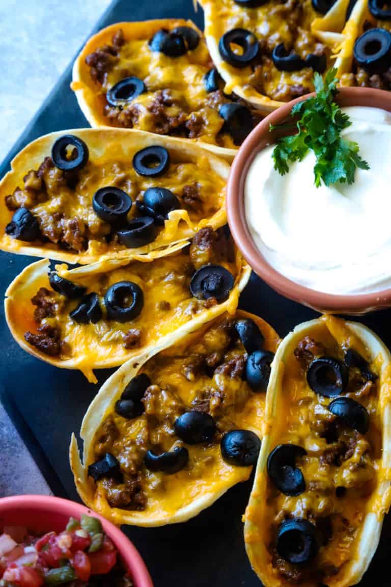 Beef Enchilada Taco Boats - The Seaside Baker