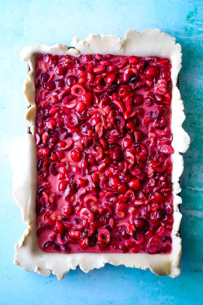 Fresh Cherry Slab Pie with Lattice Crust - The Seaside Baker