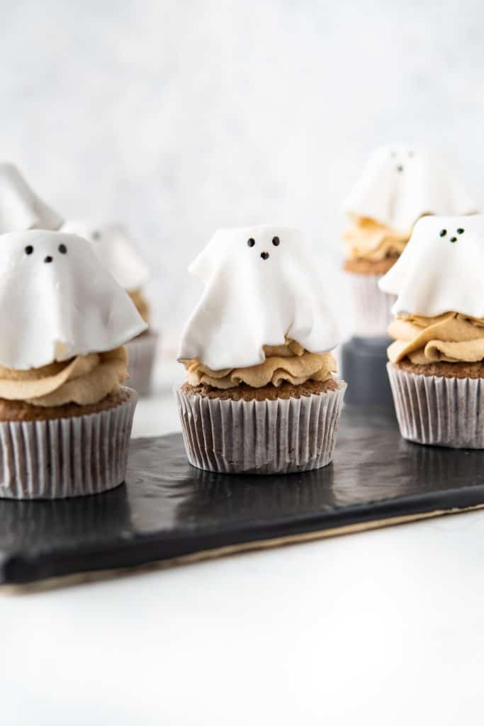 Fondant Floating Ghost Cupcakes - The Seaside Baker