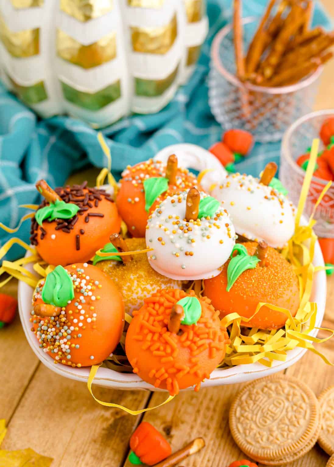 Oreo Pumpkin Cookie Balls - The Seaside Baker
