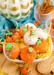 Oreo Pumpkin Cookie Balls - The Seaside Baker