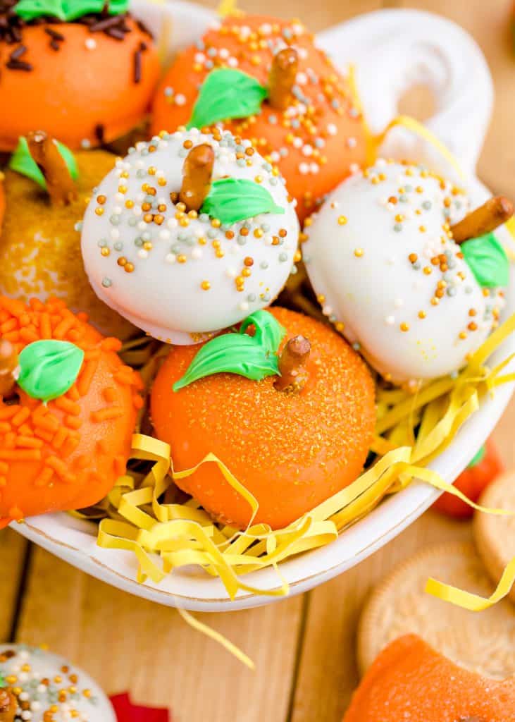 Oreo Pumpkin Cookie Balls - The Seaside Baker