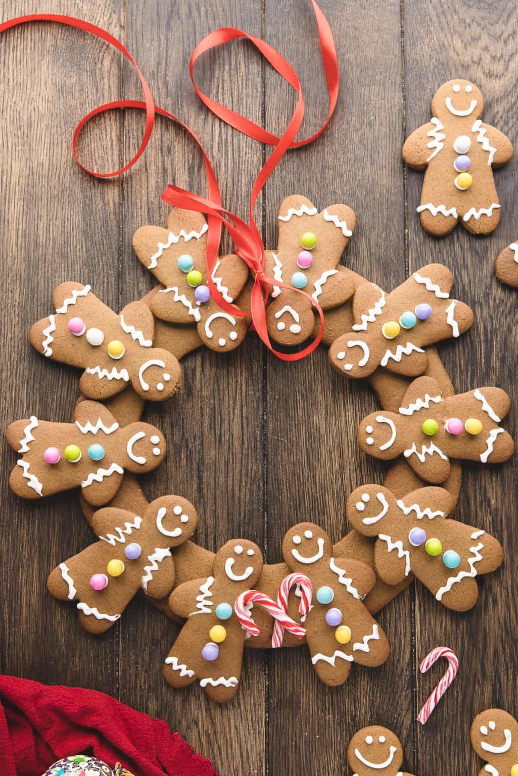Gingerbread Man Cookie Wreath - The Seaside Baker