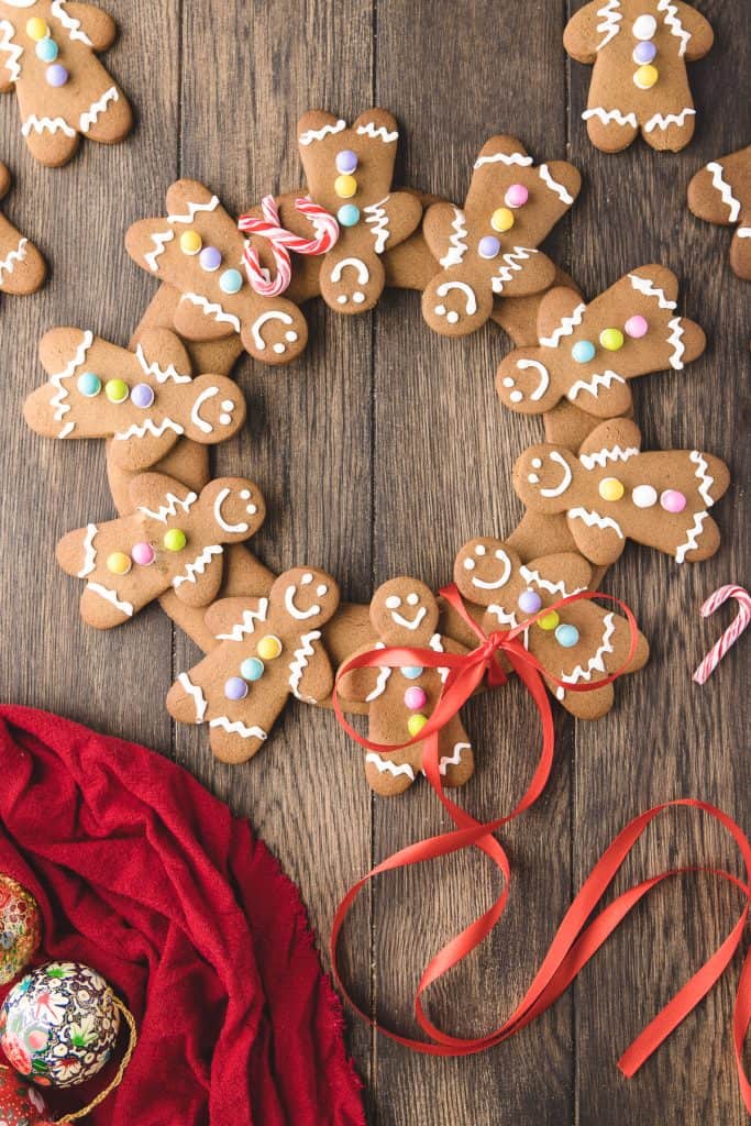 Gingerbread Man Cookie Wreath - The Seaside Baker