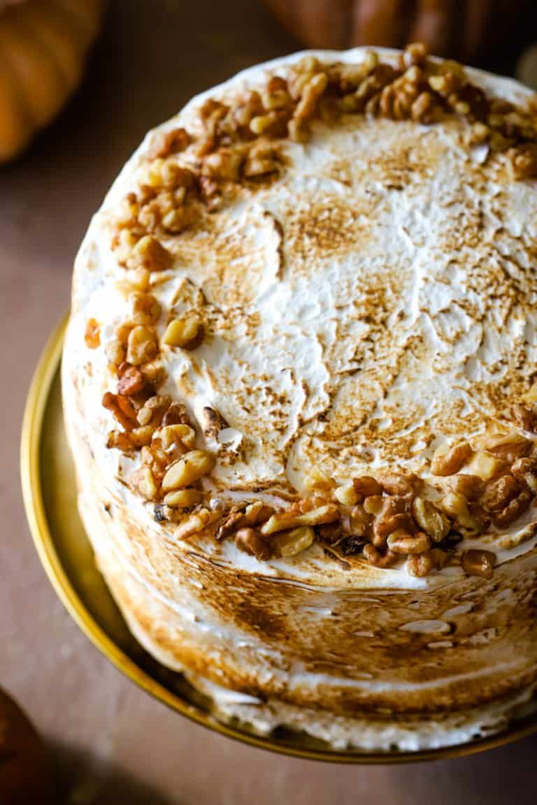 Sweet Potato Layer Cake with Marshmallow Frosting - The Seaside Baker