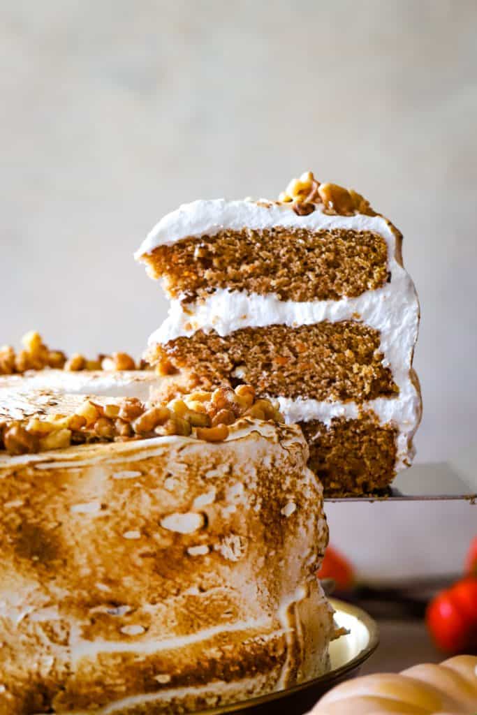Sweet Potato Layer Cake with Marshmallow Frosting - The Seaside Baker