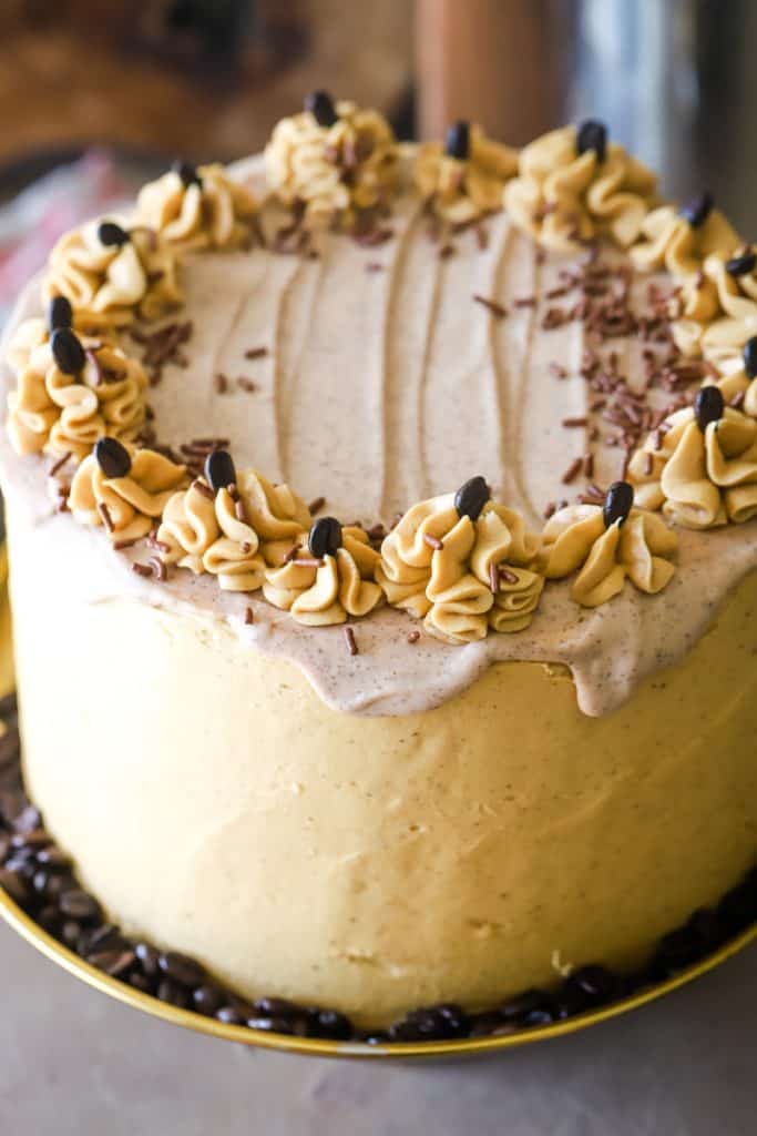 Cappuccino Cake Recipe with Coffee Buttercream - The Seaside Baker
