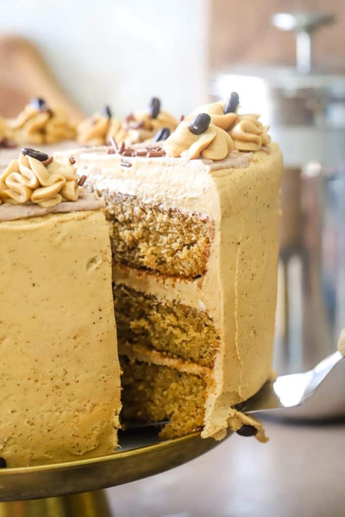Cappuccino Cake Recipe with Coffee Buttercream - The Seaside Baker