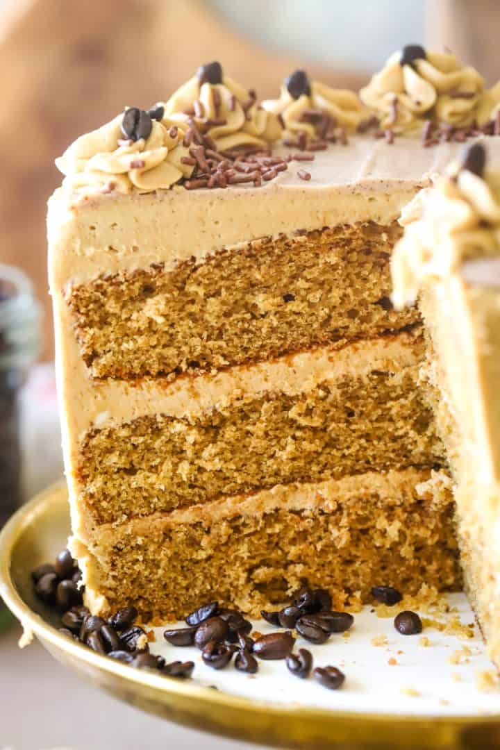 Cappuccino Cake Recipe with Coffee Buttercream - The Seaside Baker
