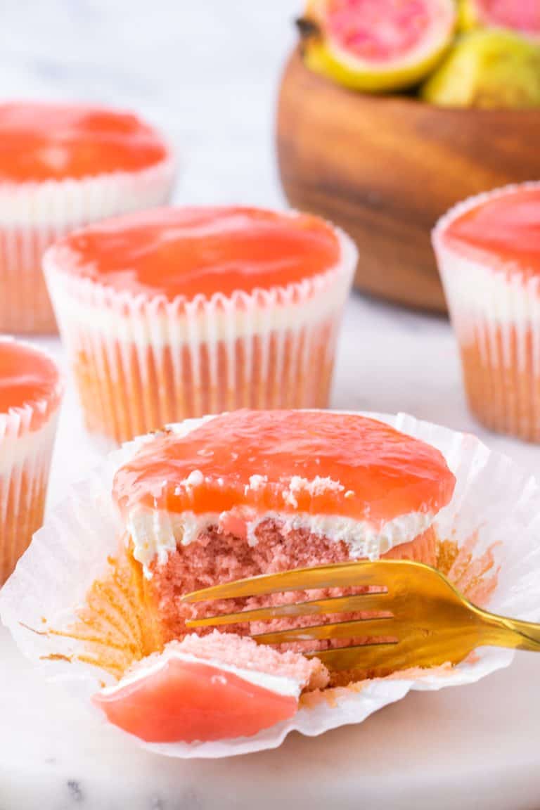 Mini Hawaiian Guava Cake Recipe- Our Favorite Cupcakes - The Seaside Baker