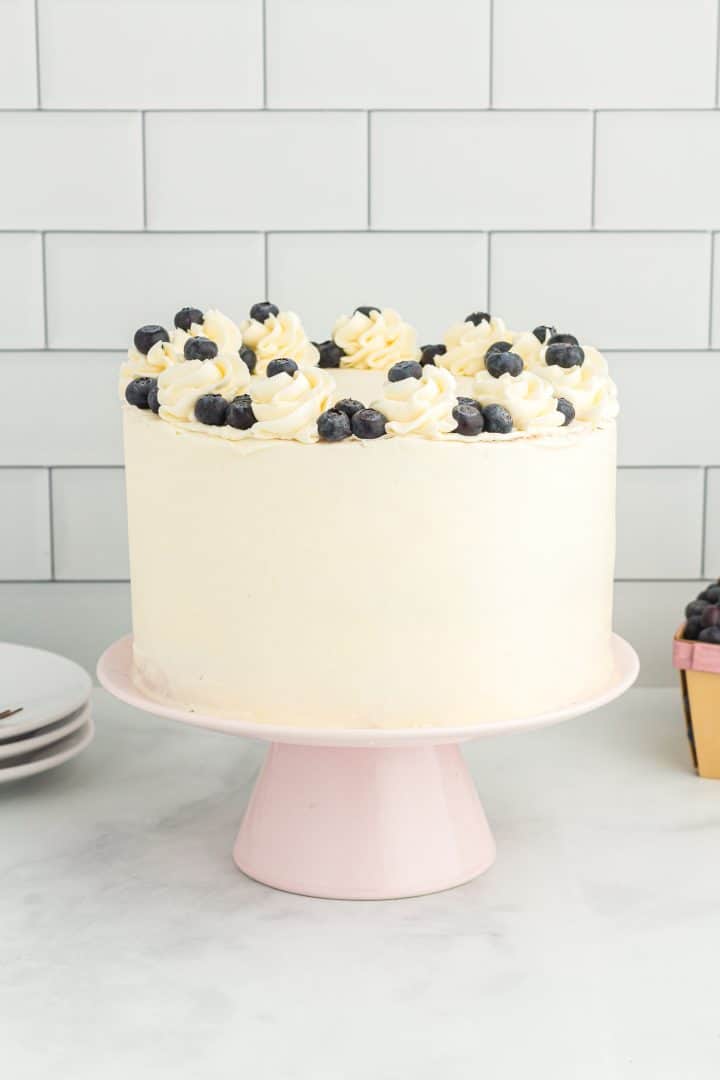 The Best Homemade Fresh Blueberry Cake Filling - The Seaside Baker