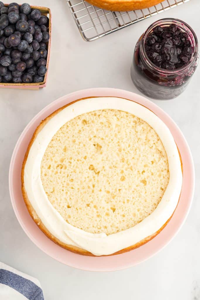 The Best Homemade Fresh Blueberry Cake Filling - The Seaside Baker