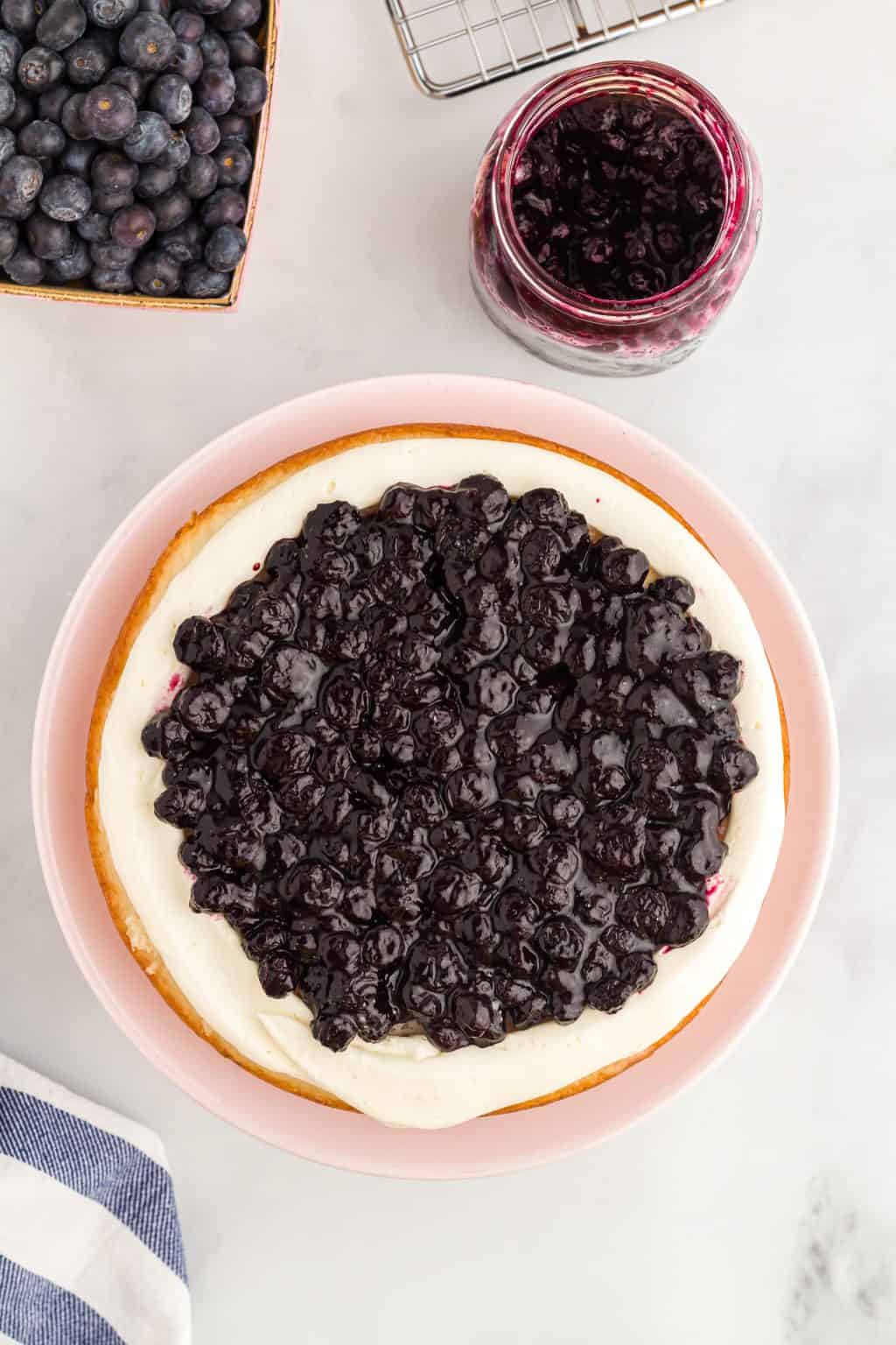 The Best Homemade Fresh Blueberry Cake Filling - The Seaside Baker