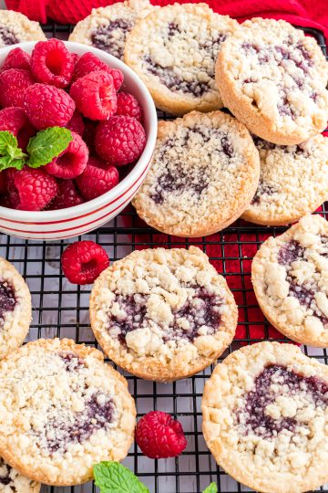 Copycat Costco Raspberry Crumble Cookie Recipe - The Seaside Baker