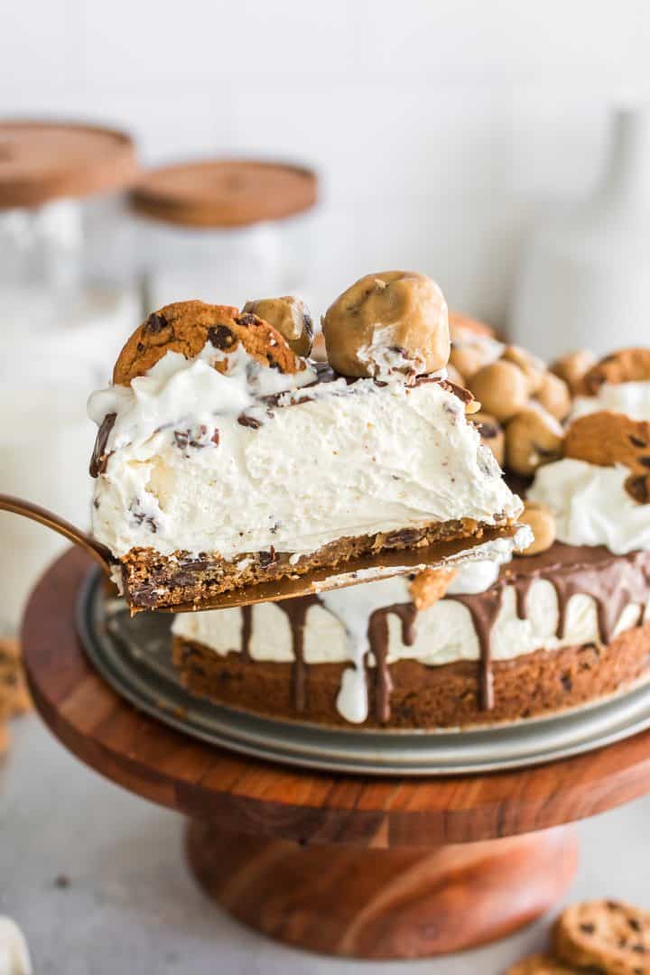 Ultimate Chocolate Chip Cookie Dough Cheesecake - The Seaside Baker