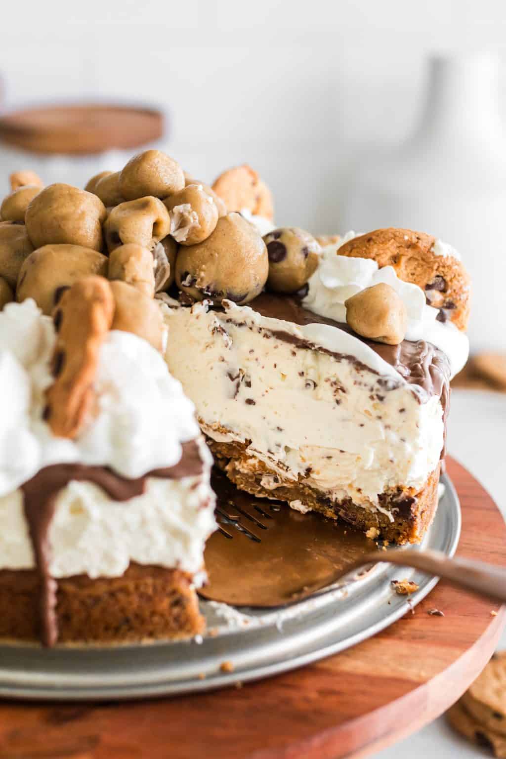 Ultimate Chocolate Chip Cookie Dough Cheesecake - The Seaside Baker