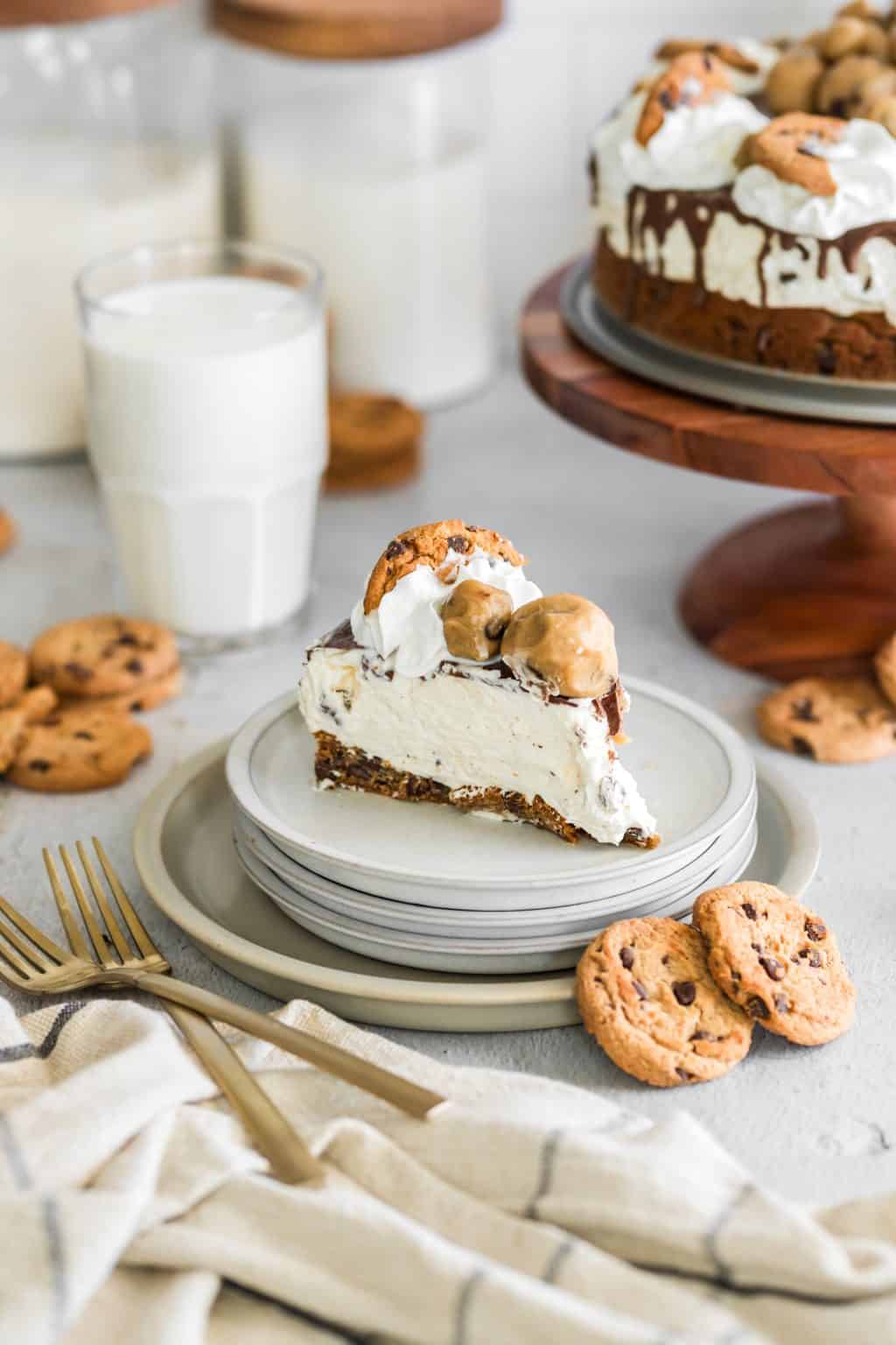 Ultimate Chocolate Chip Cookie Dough Cheesecake - The Seaside Baker