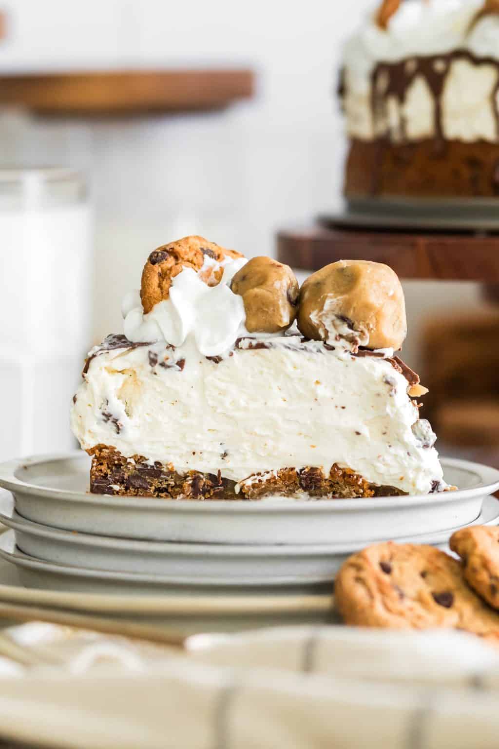 Ultimate Chocolate Chip Cookie Dough Cheesecake - The Seaside Baker