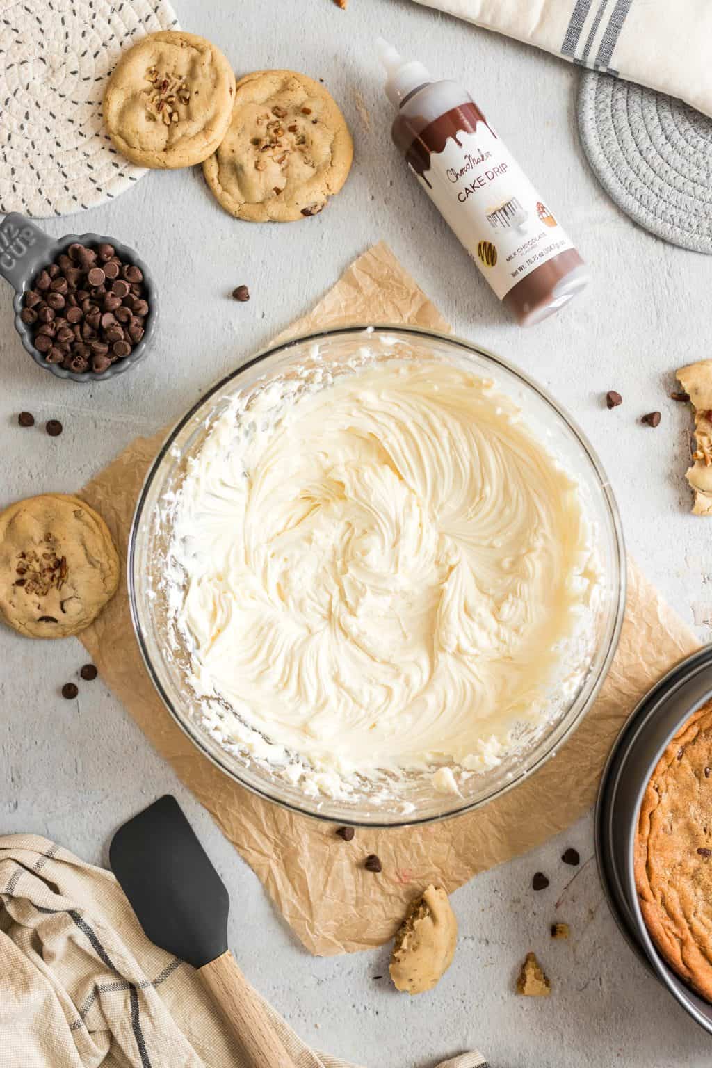 Ultimate Chocolate Chip Cookie Dough Cheesecake - The Seaside Baker