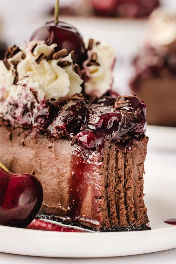 Decadent Black Forest Chocolate Cheesecake - The Seaside Baker